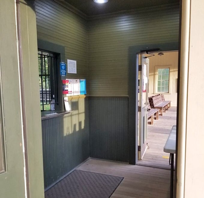 Behind this humble ticket window lies the gateway to adventure—where ordinary Tuesdays transform into extraordinary journeys through Ohio's national park.
