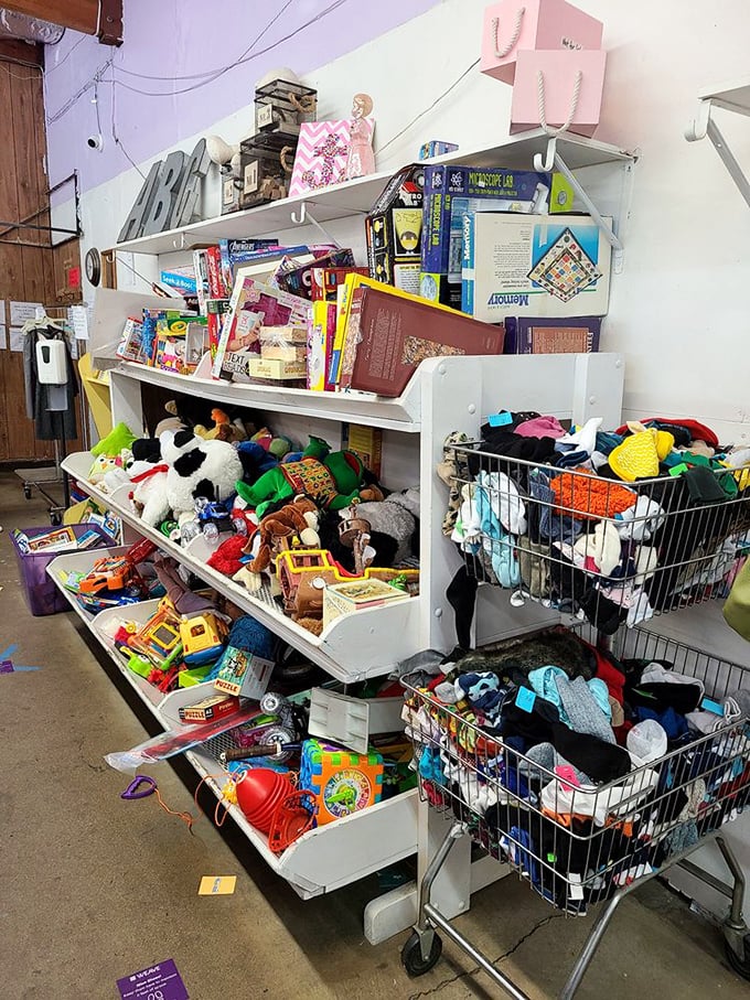 Toys, games, and stuffed animals galore—childhood memories waiting to create new joy, all priced less than a trip to the movie theater.