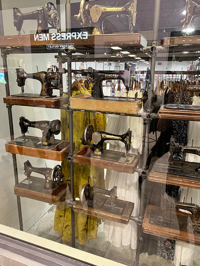 Vintage Singer machines reminding us that some things, like great deals, never go out of style.
