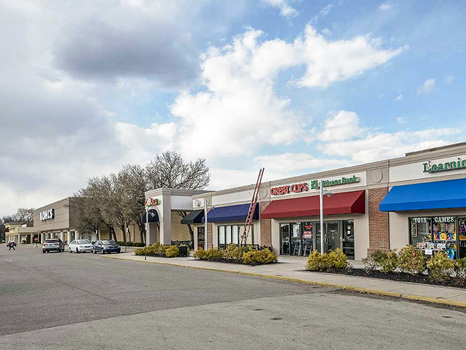 Blue Bell's modern strip mall—where Kohl's meets GNC in a suburban symphony of convenience that even the Amish occasionally visit.