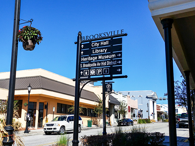 That directional sign points to everything except high prices – now that's my kind of navigation!