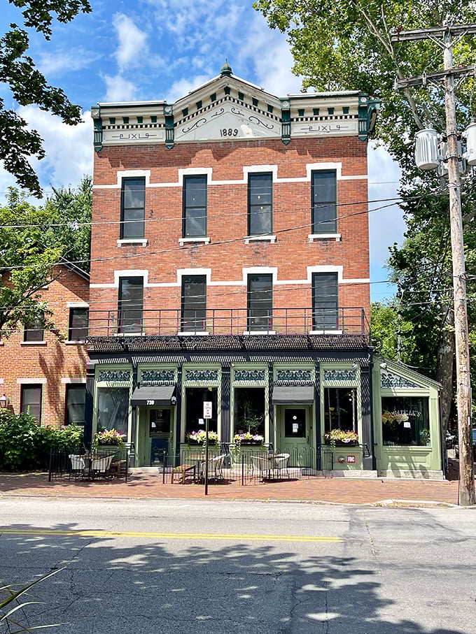 Chapman's historic brick building balances old-world charm with modern sensibility. Where comfort food gets dressed up but stays humble.