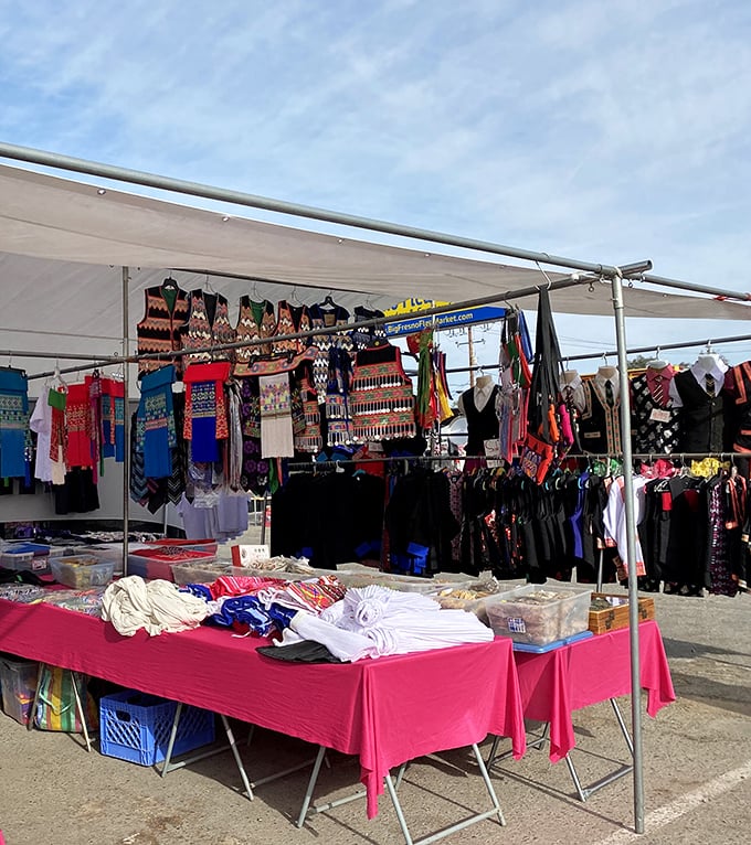 From bold patterns to heritage threads, Fresno’s flea market is a runway of tradition and color you won’t find in any mall.
