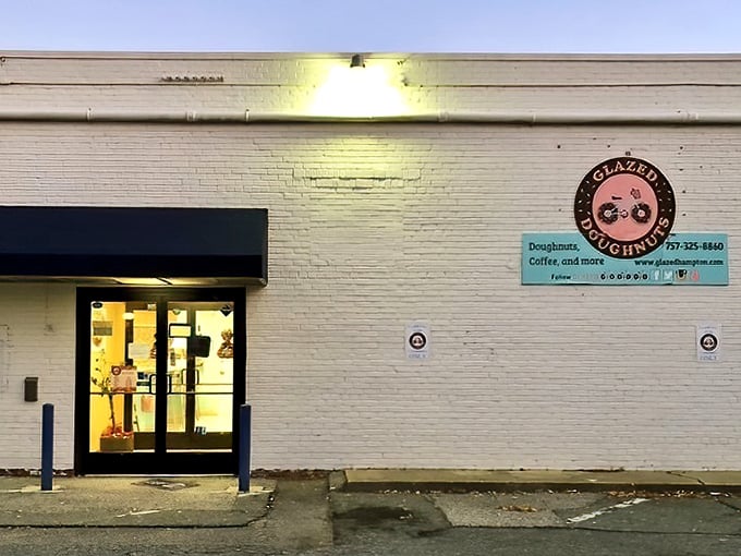 Glazed Doughnuts' motorcycle logo hints that these treats have some serious street cred. 