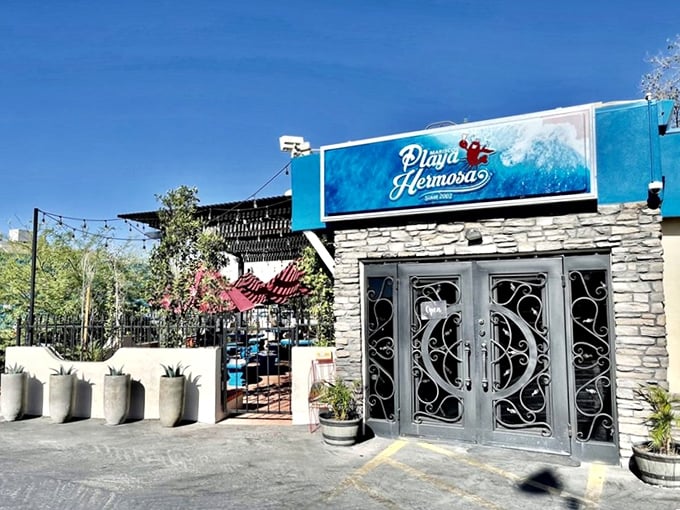 Colorful facades hint at the vibrant Mexican coastal flavors waiting inside.