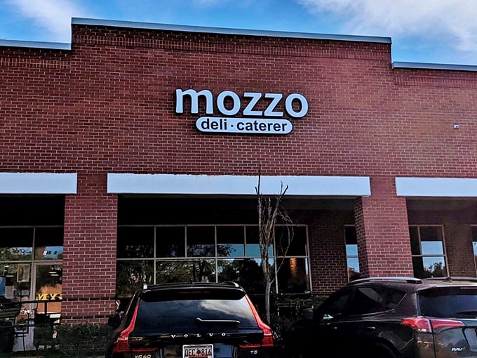 Mozzo's modern brick facade promises Italian classics with contemporary style and substance. 
