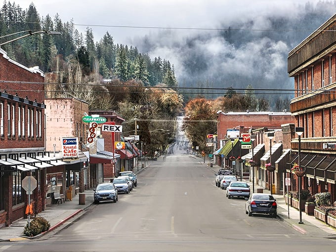 Misty mountain magic! Orofino's steep street climbs into cloud-kissed forests, but the cost of living stays delightfully down-to-earth, like a comfort food recipe from grandma.