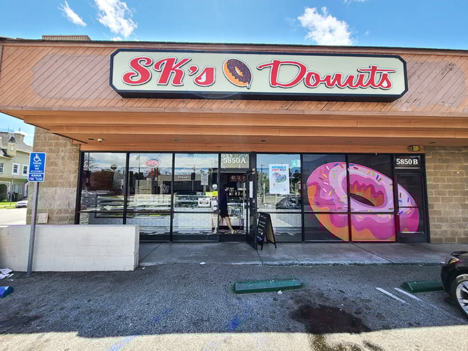 SK's understated storefront lets the donuts do the talking – and boy, do they have stories.