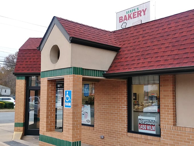 Serpe's red-roofed refuge looks like where your Italian grandmother would go for donuts, if she ever stopped making her own.