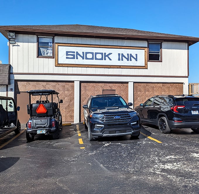 Snook Inn keeps it simple on the outside—the real show is the grouper sandwich waiting inside this Marco Island institution.
