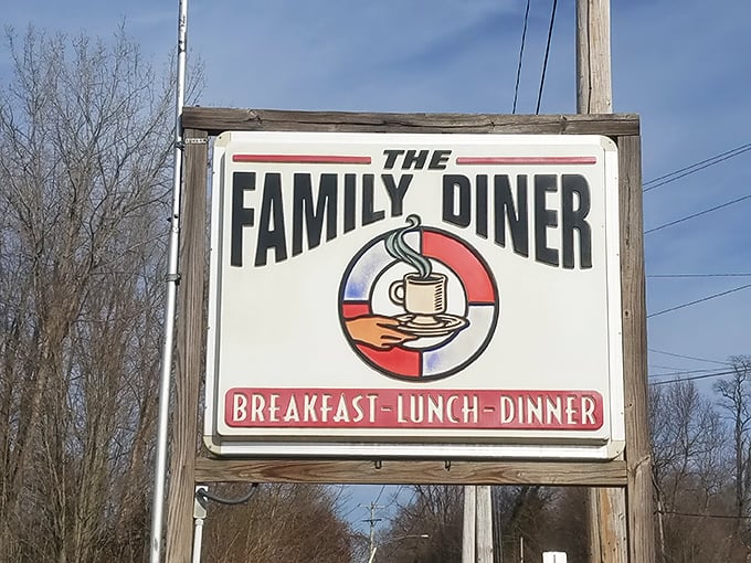 The Family Diner's simple white exterior promises the kind of honest cooking grandma would approve.