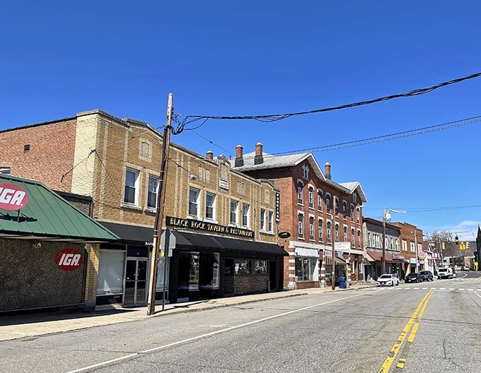 Thomaston's Black Rock Tavern anchors this budget-friendly Main Street – where "Cheers"-style everybody-knows-your-name charm doesn't require big-city prices.