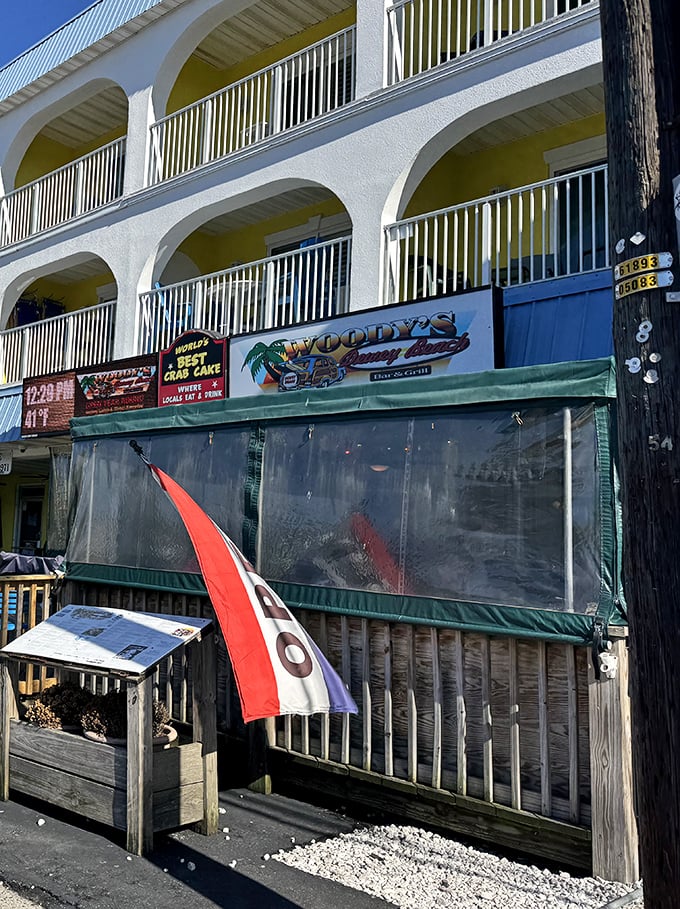 Those "World's Best Crab Cake" signs aren't just boasting—they're making a delicious promise.