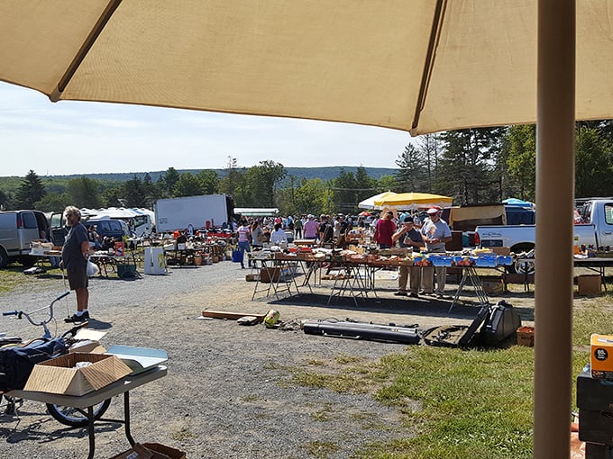 Warehouse proportions house hundreds of vendors under one convenient, weather-proof treasure hunting roof.