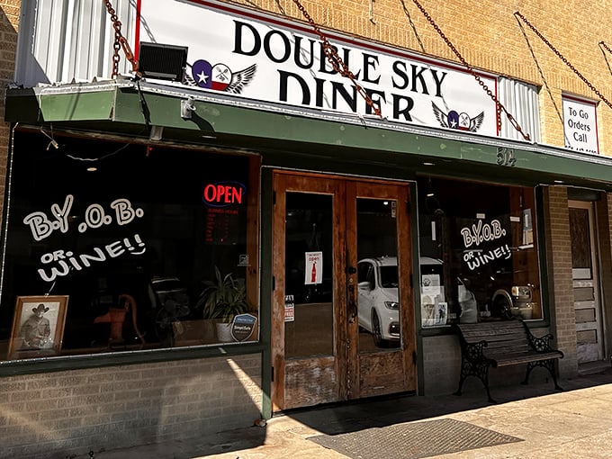 "B.Y.O.B. or Wine!" – Double Sky Diner's small-town charm comes with an invitation to bring your favorite beverage.