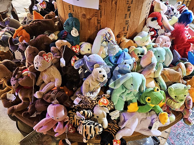 Beanie Baby bonanza! These colorful critters once funded college dreams before becoming the stuffed ambassadors of 90s nostalgia.