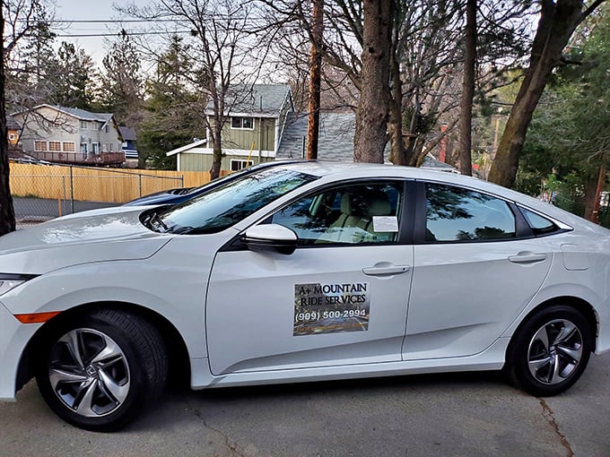Mountain transportation with a view—local services ensure you can enjoy Lake Arrowhead's scenic beauty without navigating those hairpin turns yourself.