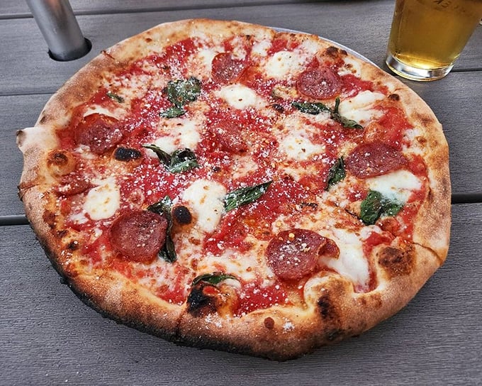 The Angry Beekeeper pizza delivers sweet heat and perfect char marks—proof that sometimes the best flavor combinations sound strange on paper but sing on the palate.