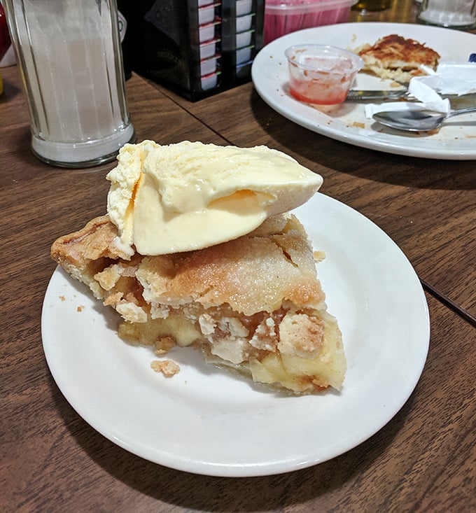 Apple pie à la mode – the ultimate comfort food finale. That scoop of ice cream melting into warm pie is poetry on a plate.