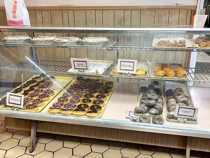 The display case – where dreams are arranged in neat rows, labeled for convenience, but no sign could adequately describe the joy within each tray.