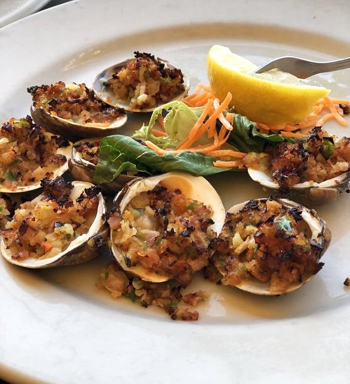 Stuffed clams that make you forget your table manners. You'll be tempted to pick up the shell and slurp—and honestly, you should. 