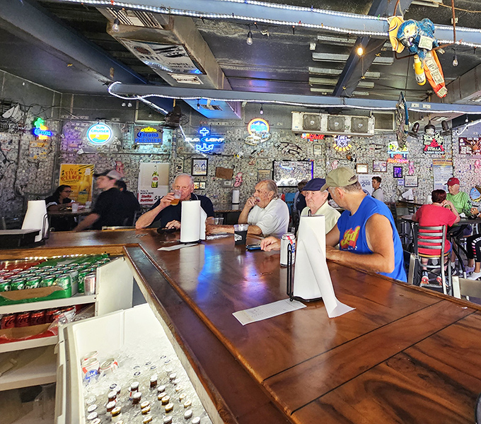The wooden bar has witnessed countless seafood epiphanies – that moment when someone tastes truly fresh Gulf shrimp for the first time.