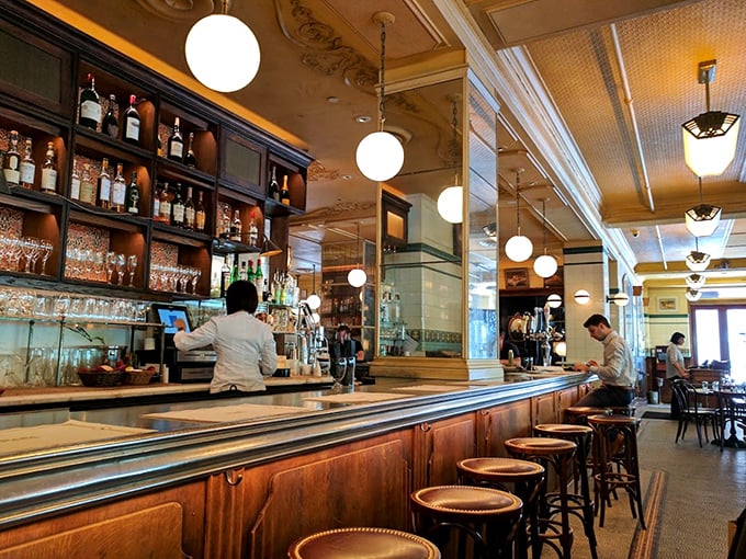 The bar at Parc – where Hemingway would happily park himself if he were alive and in Philadelphia.