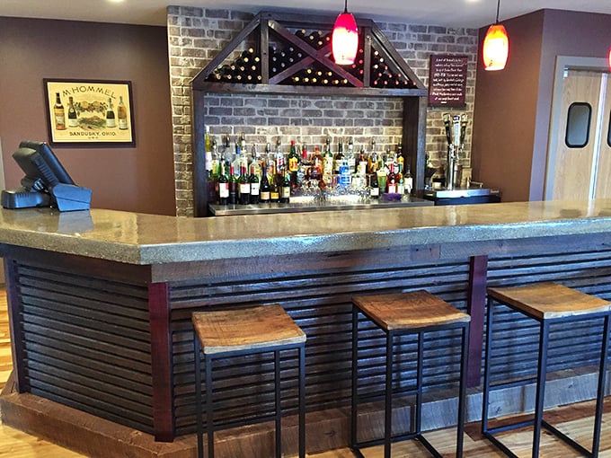 The bar area – where "I'll just have coffee" turns into "maybe one Bloody Mary" before noon. Vacation rules apply.