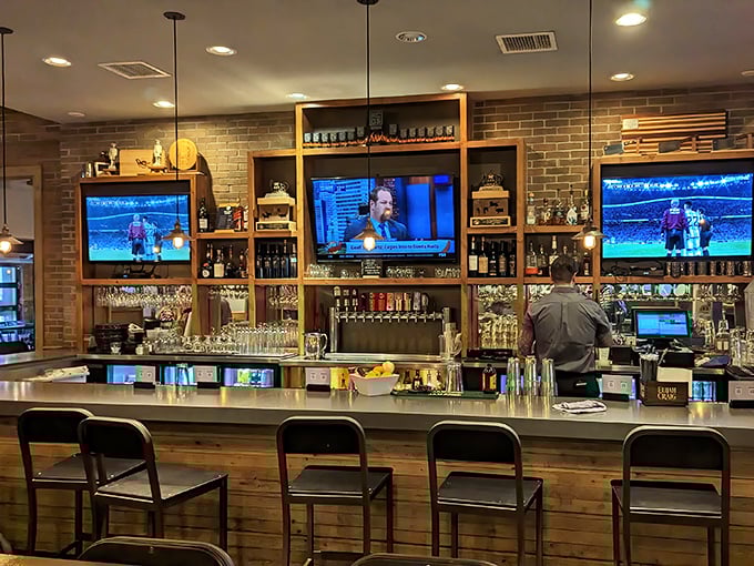 The bar at Q39 proves that great barbecue deserves equally great drinks—and sports on TV, because priorities.