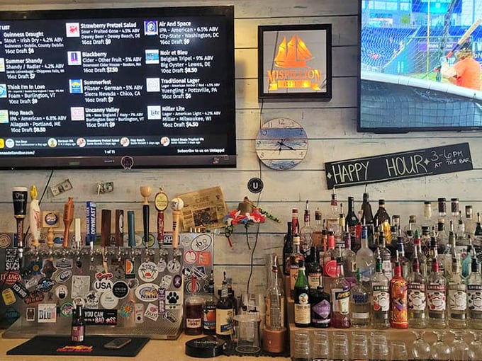 The bar's digital beer menu is like Netflix for hop lovers—so many options, you might need a recommendation algorithm.