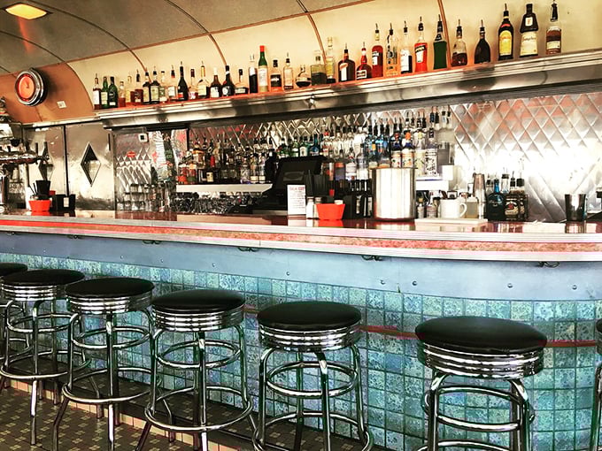 A bar that belongs in a movie scene where the protagonist finally figures out the meaning of life between sips of something spectacular.