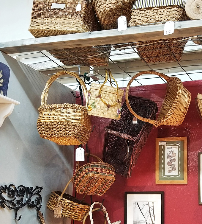 Basket cases welcome! These handwoven treasures hanging like tropical fruit remind us of picnics and storage solutions before plastic took over the world. 
