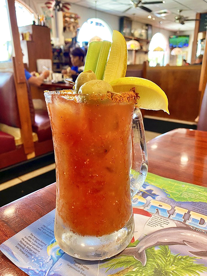 Their Bloody Mary isn't just a drink – it's a garden in a glass with enough garnish to count as a side salad.