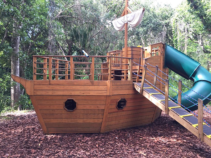 Kids can channel their inner sailor on this ship-shaped playground—maritime education disguised as pure fun for the younger lighthouse enthusiasts.