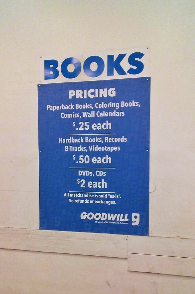 Twenty-five cents for a paperback? Even in the digital age, this might be Arizona's best entertainment value per dollar.