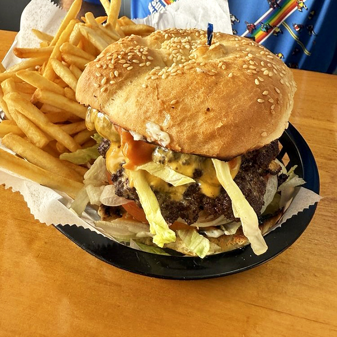 The burger that launched a thousand return visits—hand-pressed patty, melty cheese, and a bun that doesn't disintegrate halfway through your meal.