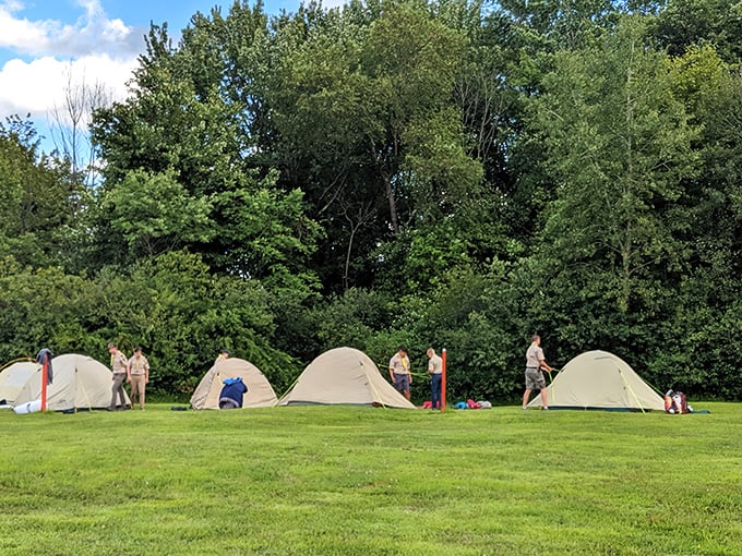 Tent camping takes movie night to the next level – because why go home when you can sleep under stars?