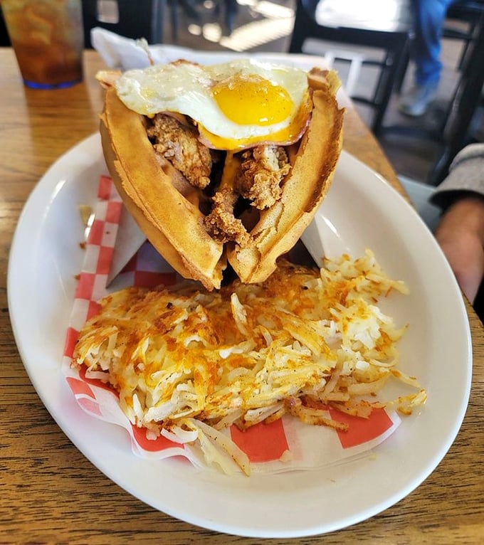 The chicken and waffle – that perfect marriage of sweet and savory that makes you wonder why we ever ate them separately.