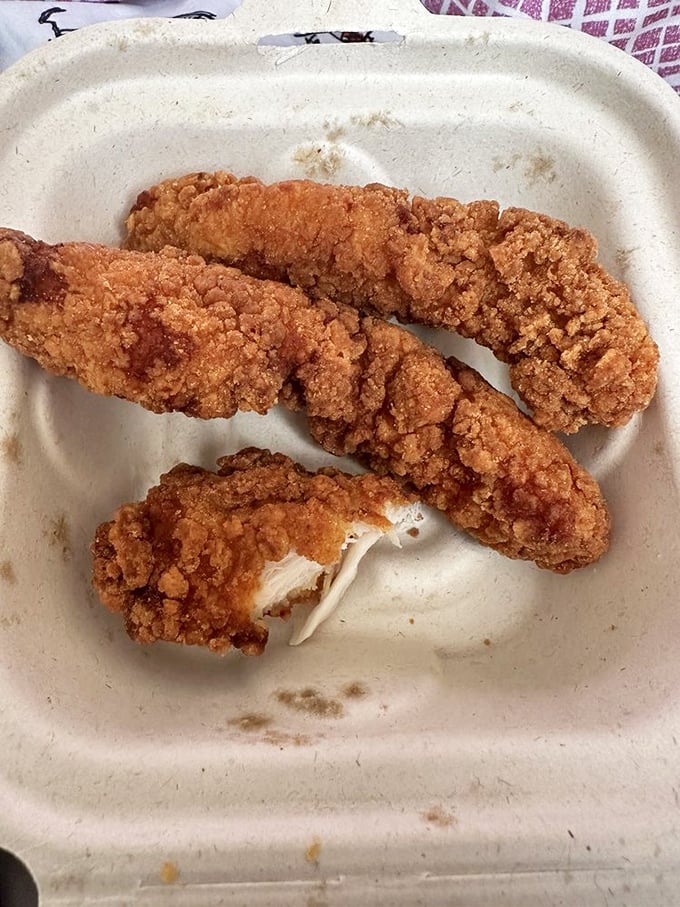 Chicken strips with that golden-brown crunch that makes the perfect savory prelude to your sweet finale.
