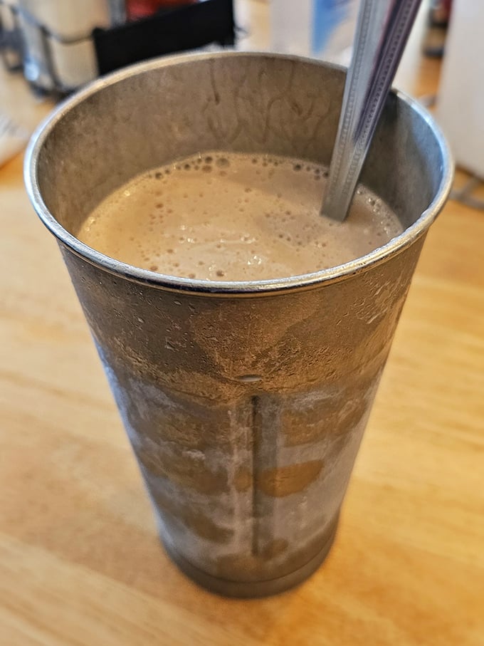 A milkshake so thick it's practically resistance training for your straw—dessert disguised as a beverage and nobody's complaining.