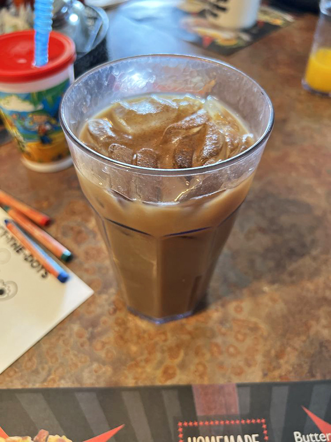 Iced coffee that looks like it could power you through not just your day, but possibly the entire work week. Cold, creamy caffeine perfection.