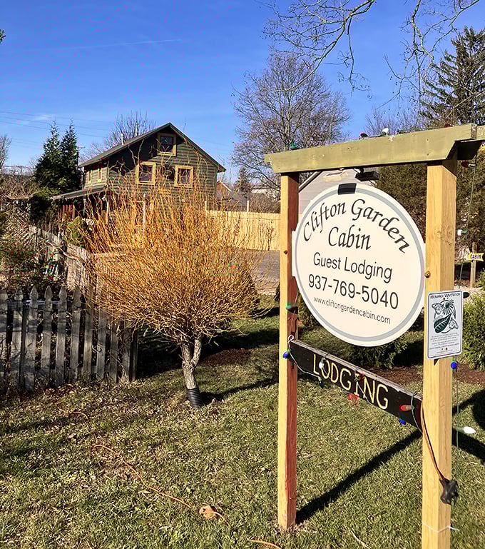 The Clifton Garden Cabin offers weary travelers a slice of rustic tranquility, where modern comfort meets woodland charm.