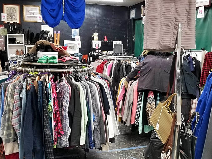 Vintage, modern, and everything between—this clothing section proves style doesn't need a designer price tag to make a statement.