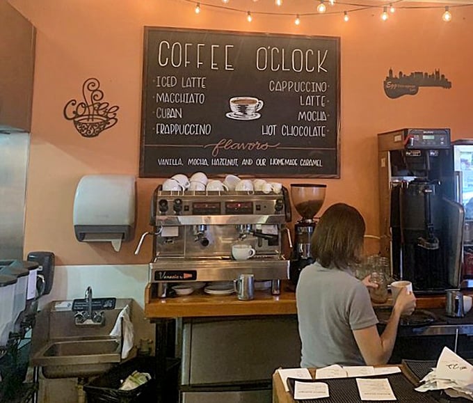 Coffee O'Clock isn't just cute signage—it's a philosophy. Their homemade caramel might make you rethink your relationship with plain black coffee forever.