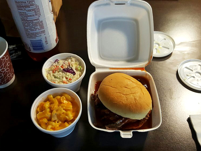 A combo plate that looks like someone's backyard cookout decided to go professional – and succeeded brilliantly.
