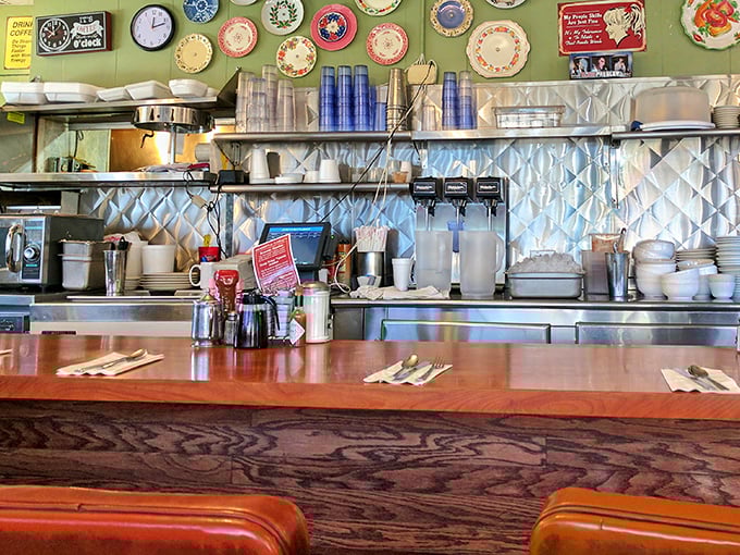 Counter seats where solo diners become part of the show – dinner and entertainment included.