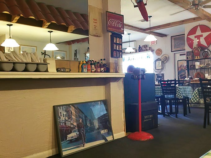 Every inch of wall space tells a story, creating the perfect backdrop for meals that become memories.