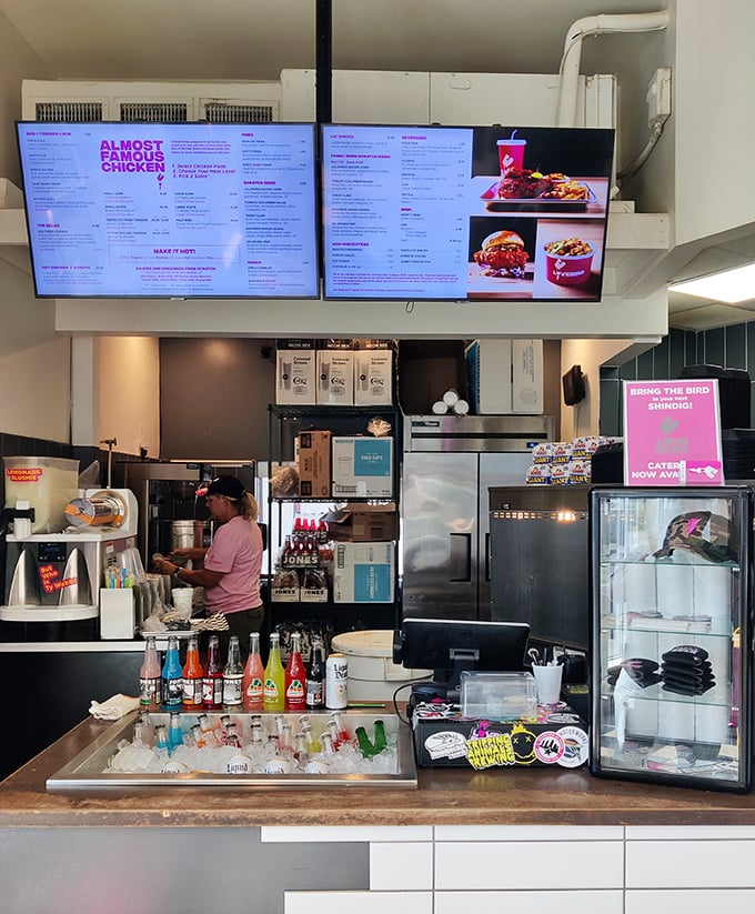 Where the magic happens. Digital menus and colorful syrups promise flavor combinations your grandmother never imagined.