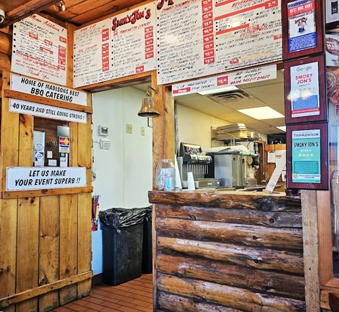 Where the magic happens – a counter that's witnessed thousands of first-bite reactions, each one a testament to smoky perfection.