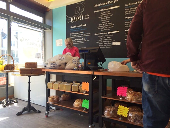 aBehind this counter, the magic happens – where flour, potatoes, and love transform into neighborhood happiness.